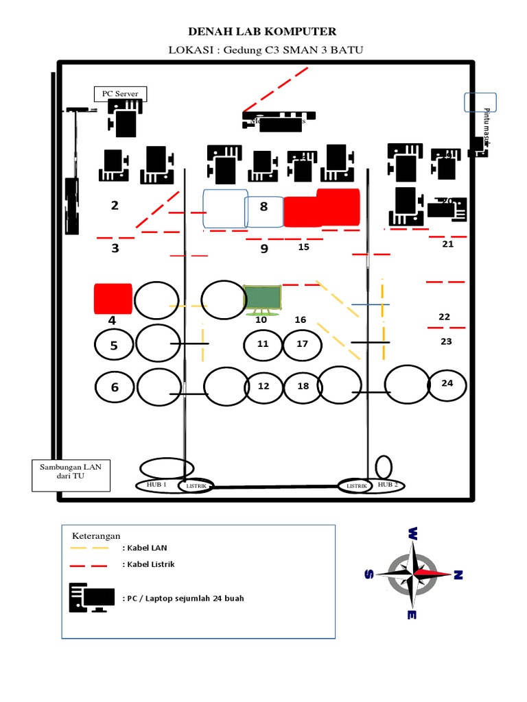 Denah Lab Komputer & Pengaturan Sesi | PDF