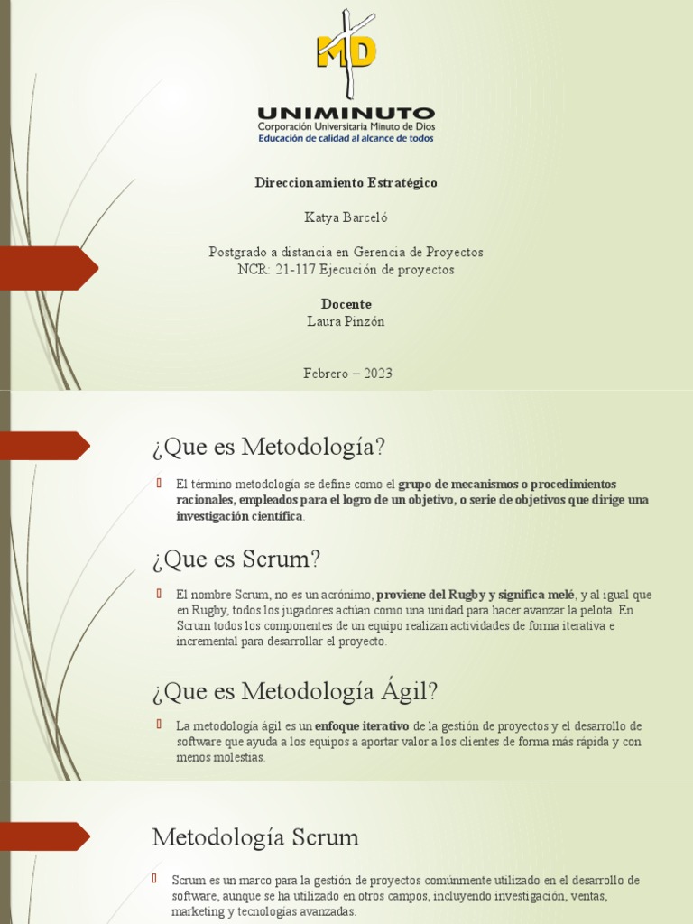 Metodologia Scrum Final | PDF | Scrum (desarrollo de software) | Ingeniería de Sistemas