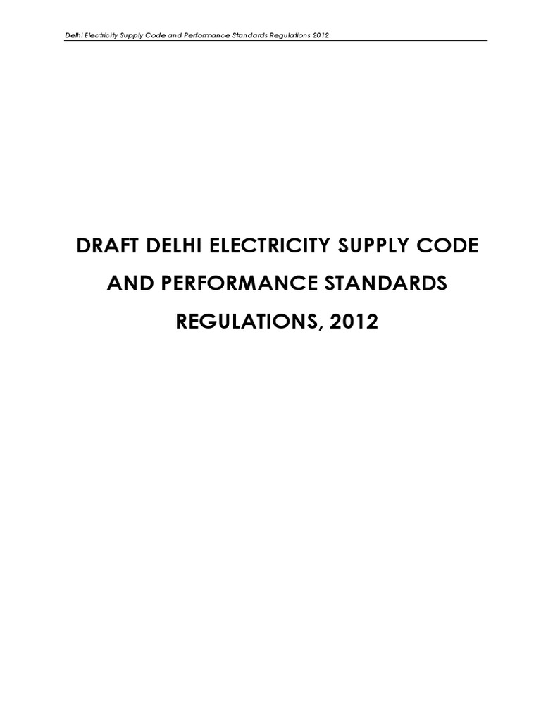 Draft Supply Code | PDF | High Voltage | Electric Power Distribution