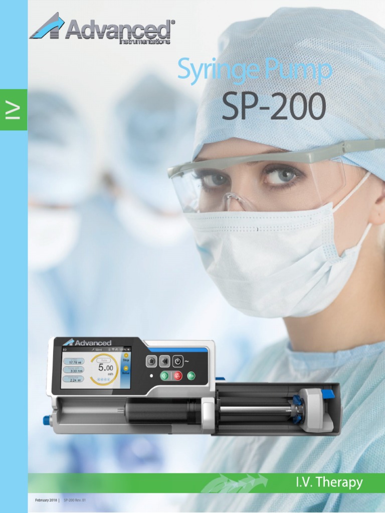 Sp 200 Advanced Pump Pdf Intravenous Therapy Rechargeable Battery