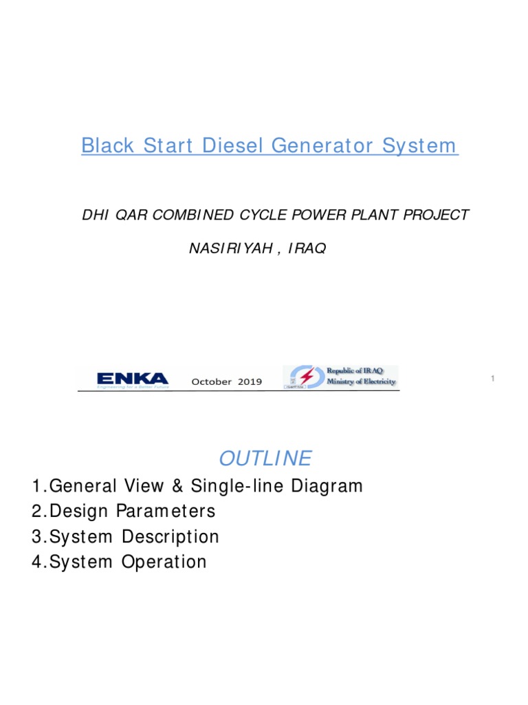 Black Start Diesel Generator Overview | PDF | Electric Generator ...