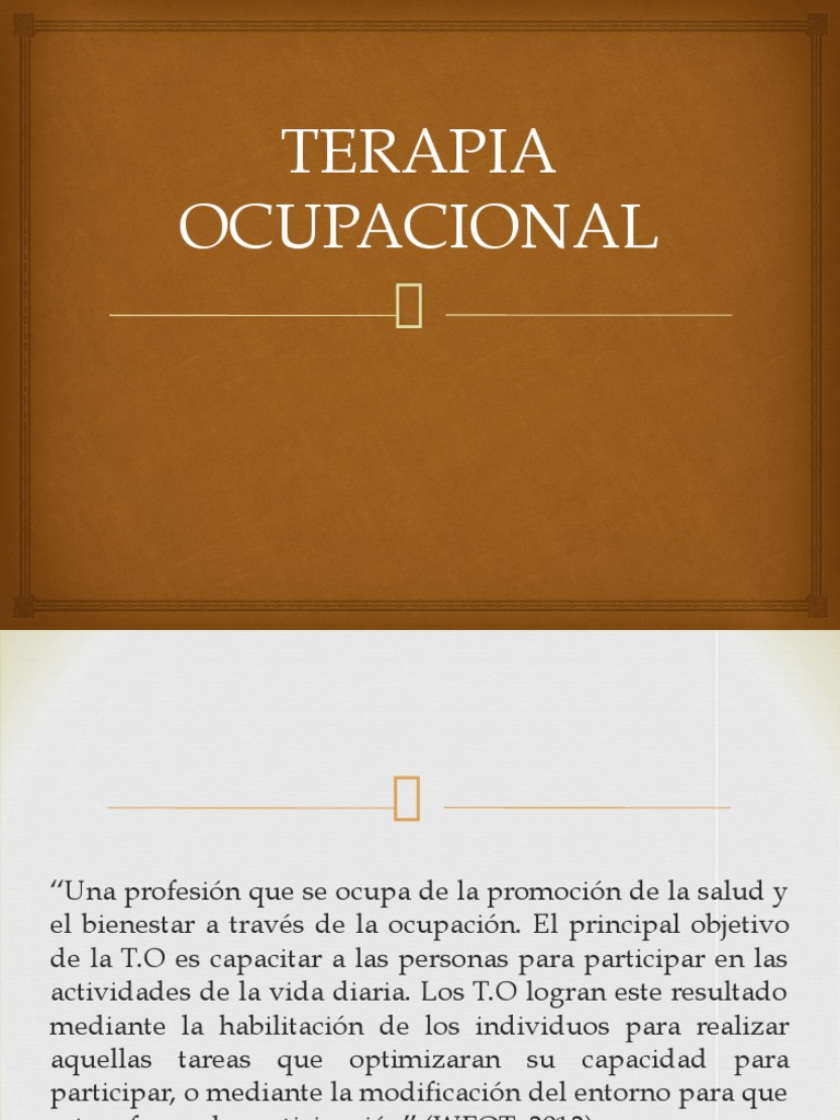 Historia de La T.O | PDF | Terapia ocupacional | Paradigma