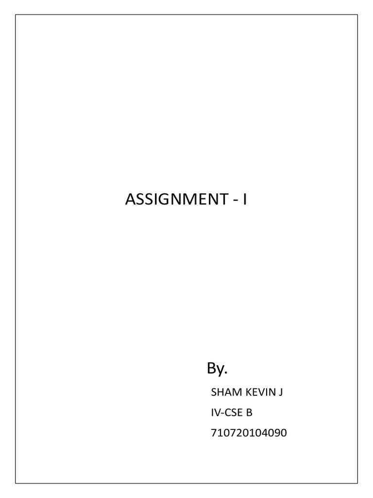 Assignment 1 | PDF | Business | Computers Assignment 1 | PDF | Business | Computers