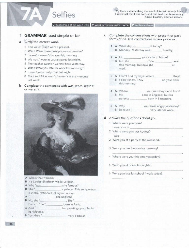Homework #25 - ENGLISH FILE A1 A2 | PDF