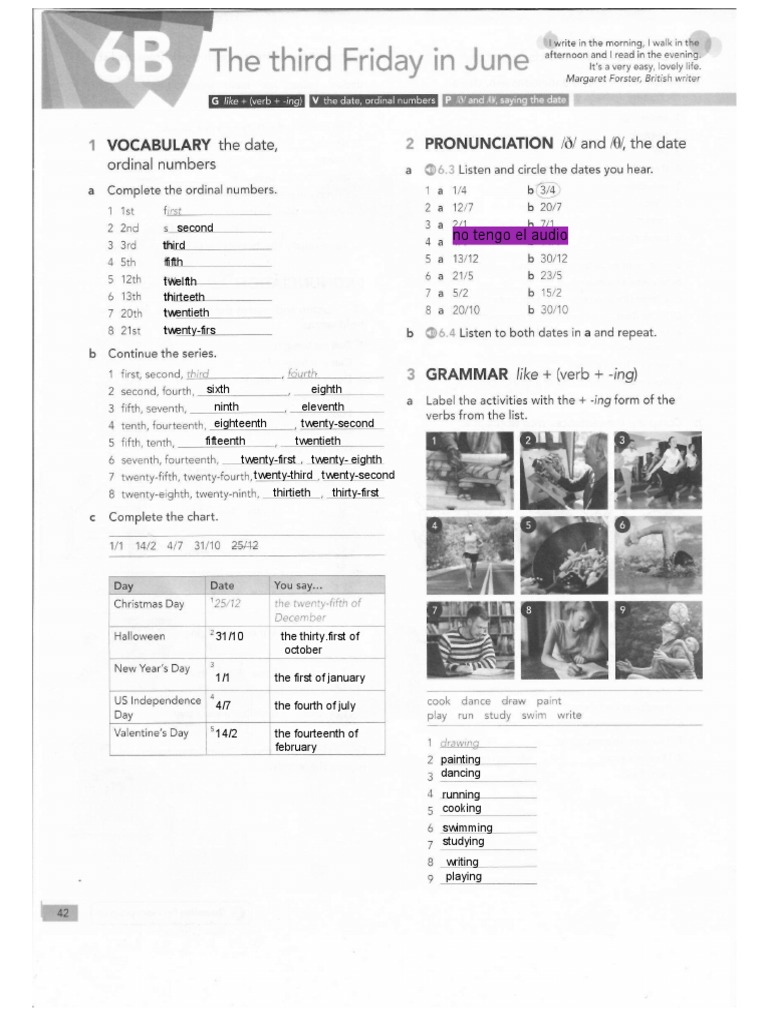 Homework #22 - ENGLISH FILE A1 A2 | PDF