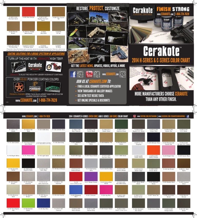 Cerakote Color Broch 2014 9x17inchWEB | PDF | Materials | Metals