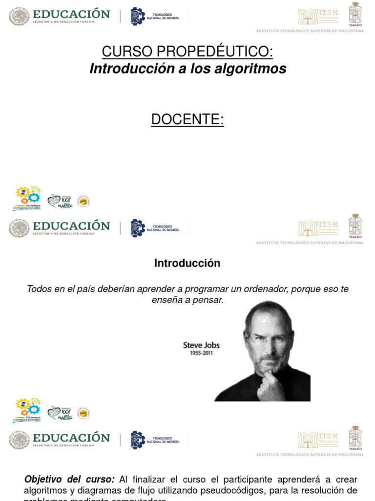 Curso Propedeutico de Algoritmo | PDF | Algoritmos | Programación de computadoras