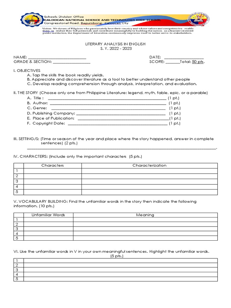 Story Analysis in English | PDF | Written Communication | Human ...