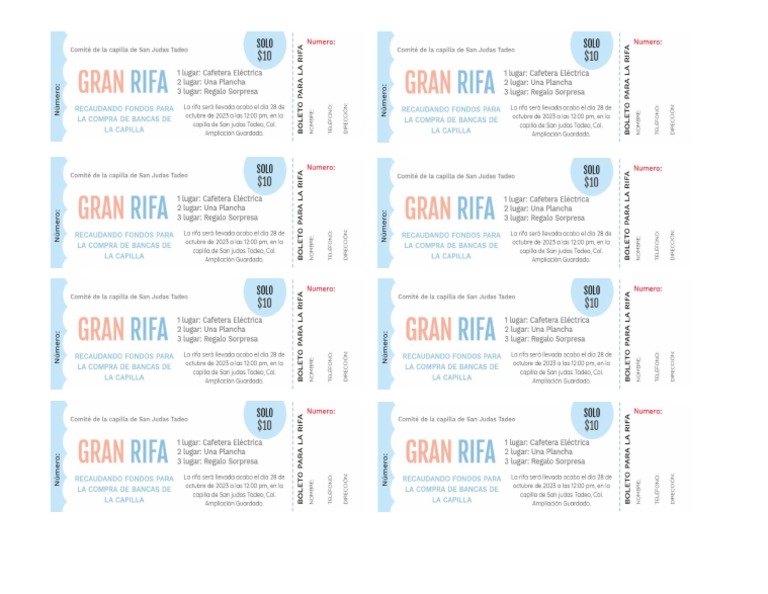 Boletos de Rifa | PDF