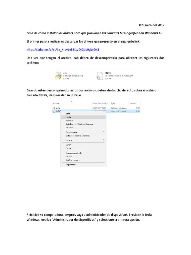 Guía Actualizar Driver e Instalar Rndis | PDF