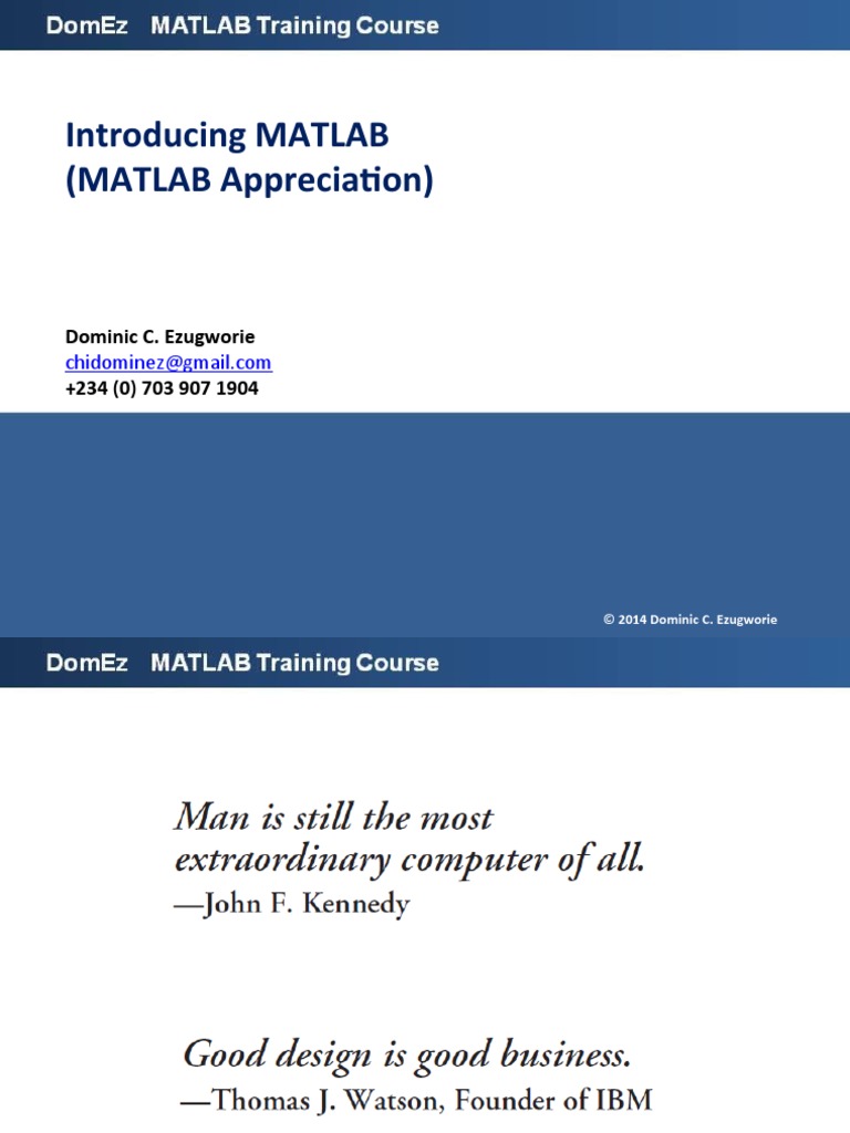 BasicMDL 1 Apprec | PDF | Matlab | Computing