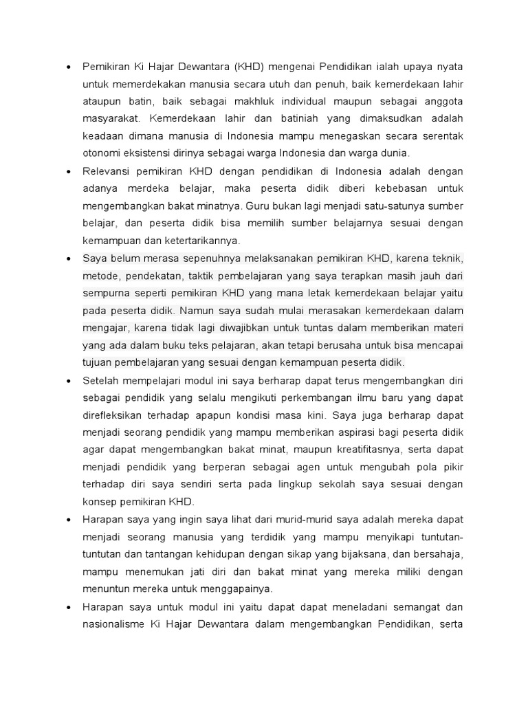 11a3 Refleksi Kritis Pemikiran Ki Hajar Dewantara | PDF | Sains & Matematika