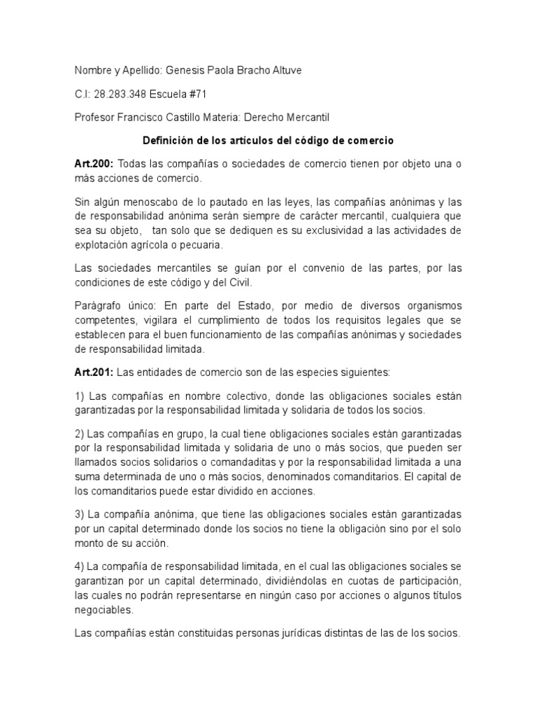 Analisis de Los Articulos | PDF | Compartir (Finanzas) | Negocios económicos