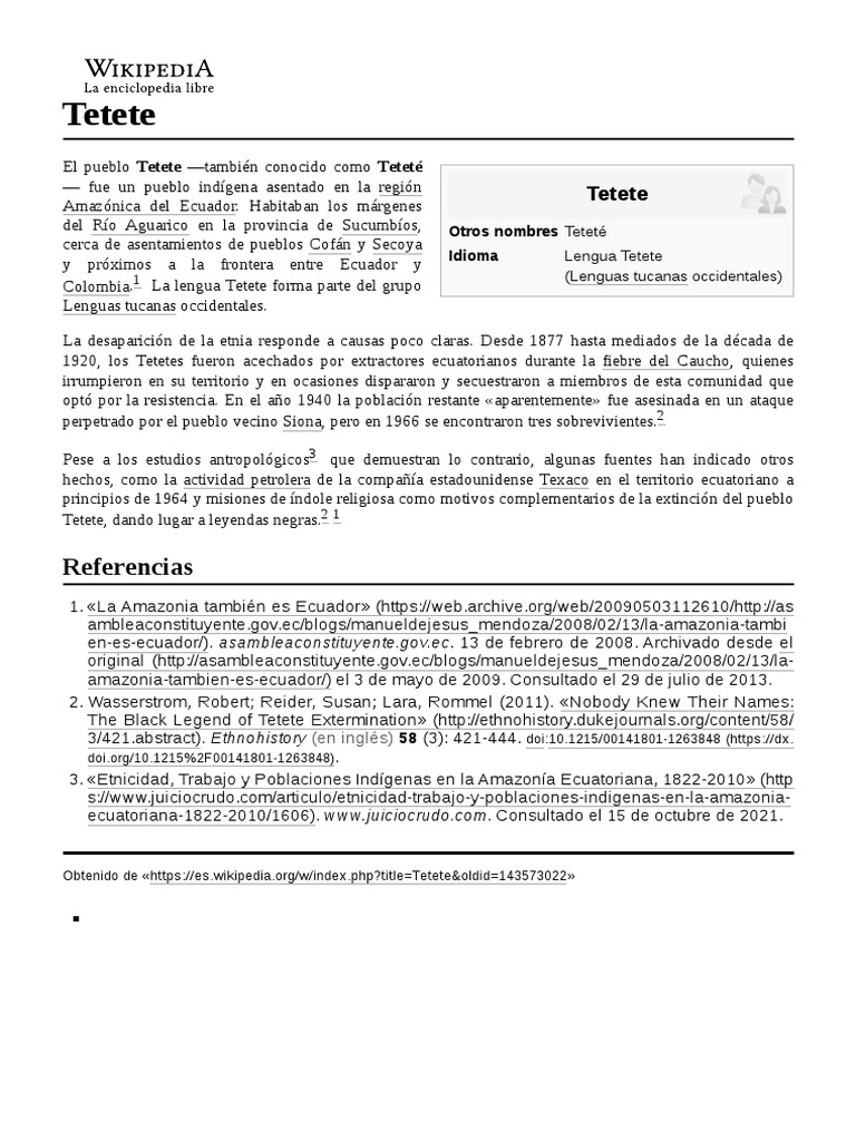 Tetete | PDF | Ecuador
