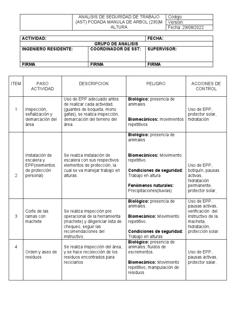Ast Especifico | PDF