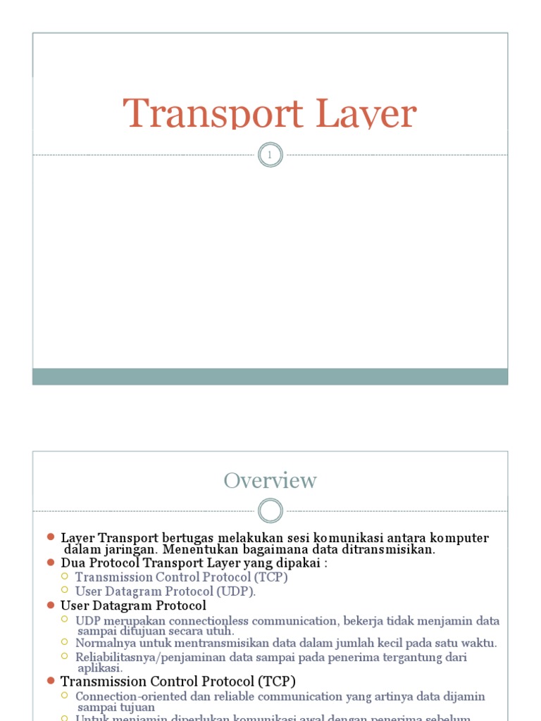 Modul 7 Transport Layer | PDF