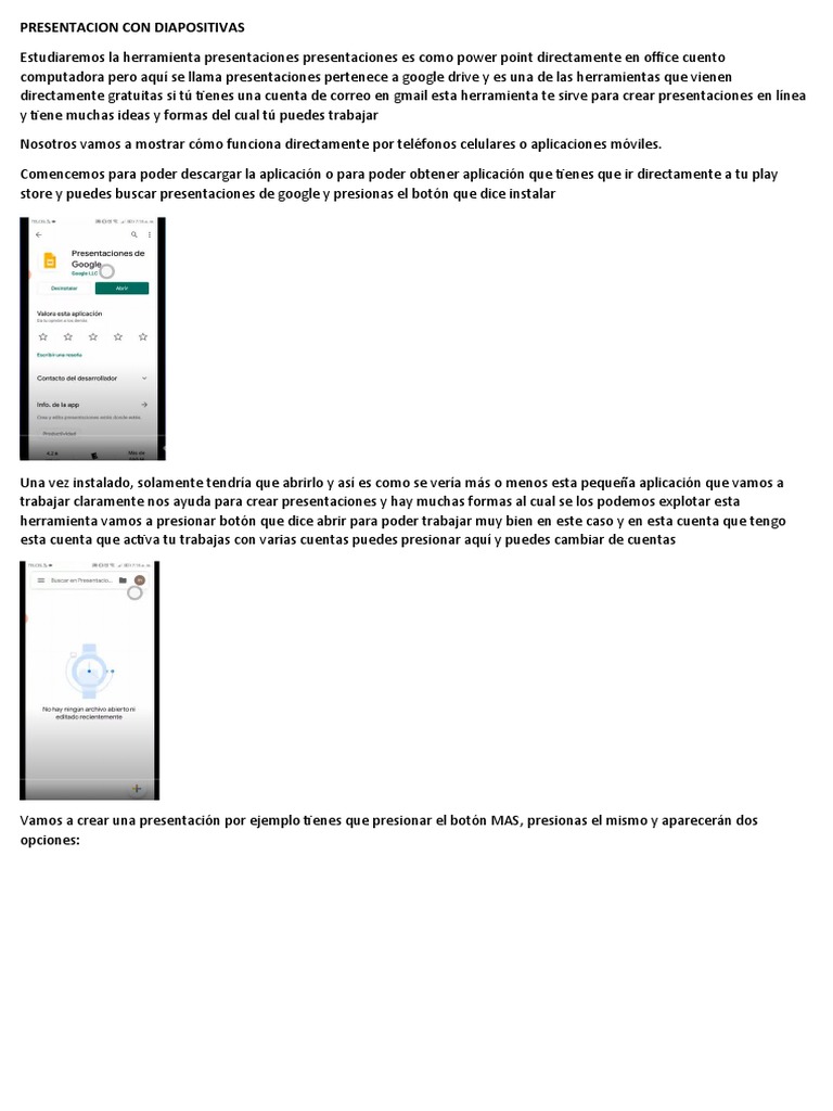 PRESENTACION CON DIAPOSITIVAS - Tutorial | PDF | Microsoft PowerPoint | Informática