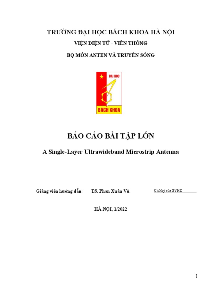 Báo Cáo BTL Anten | PDF