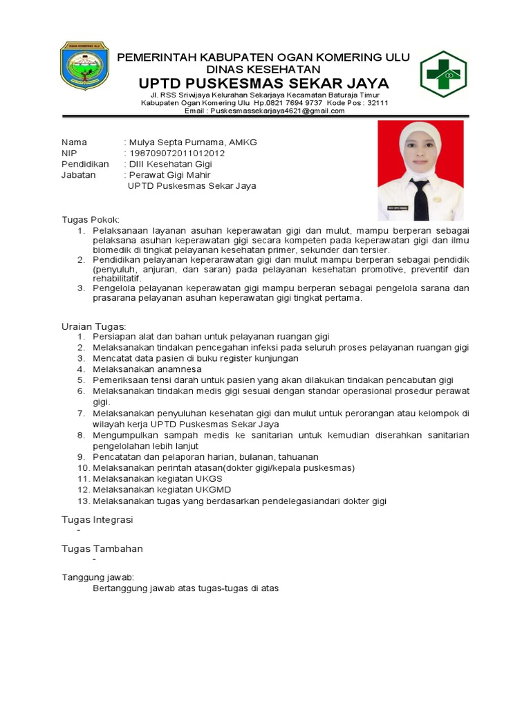 TUPOKSI Perawat 1 | PDF