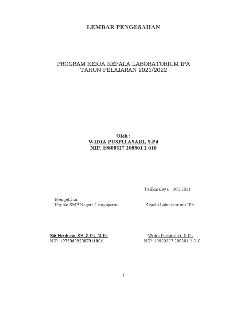 Program LAB IPA 2021 | PDF | Seni