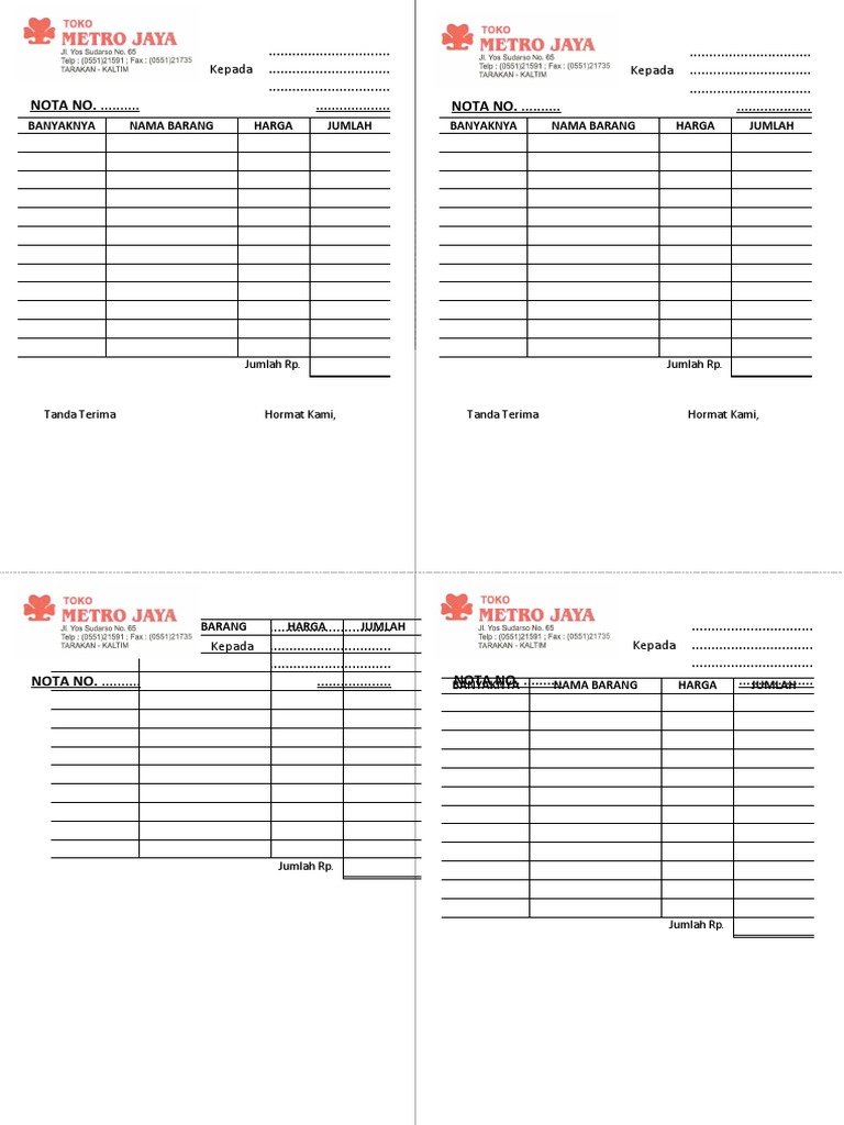 Nota Kosong | PDF | Griya & Taman