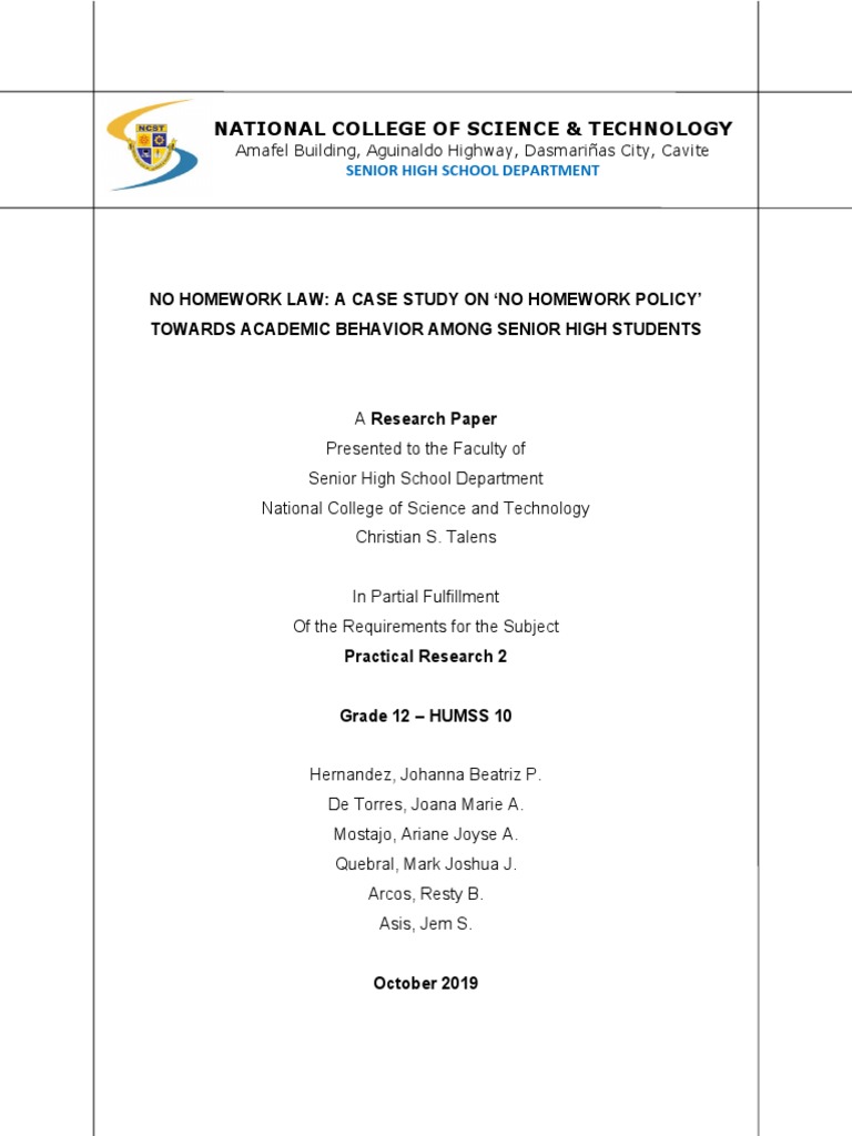 No Homework Law | PDF | Methodology | Survey Methodology