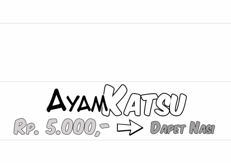 Tulisan Harga Ayam Katsu | PDF