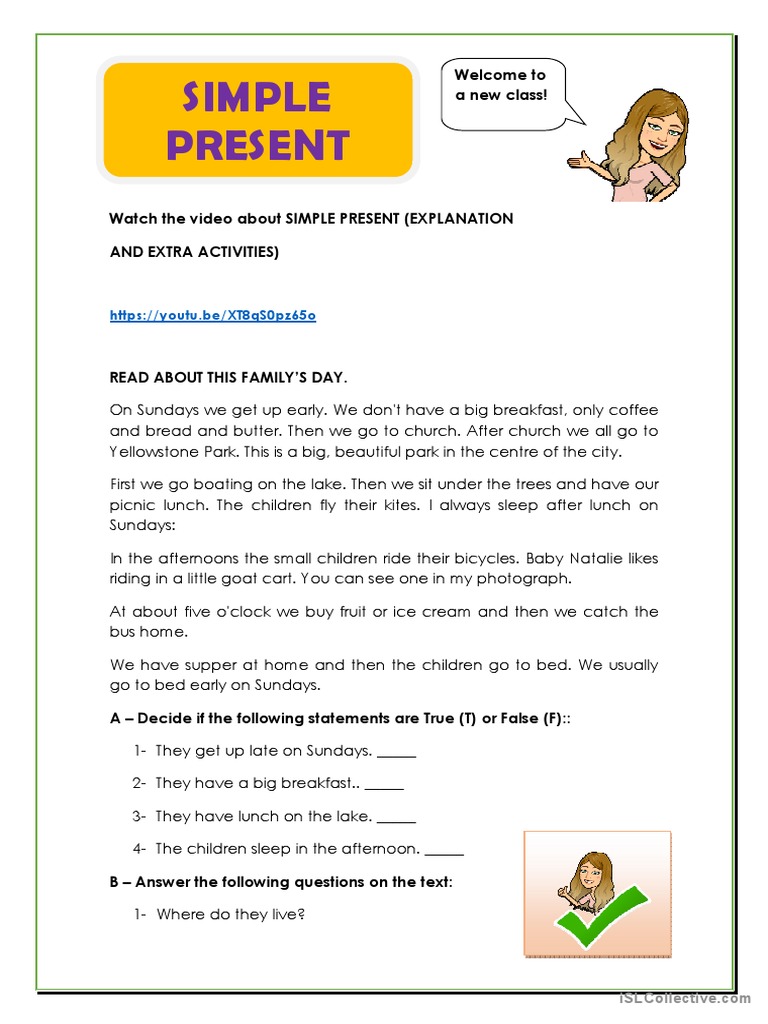 Simple Present | PDF | Lunch