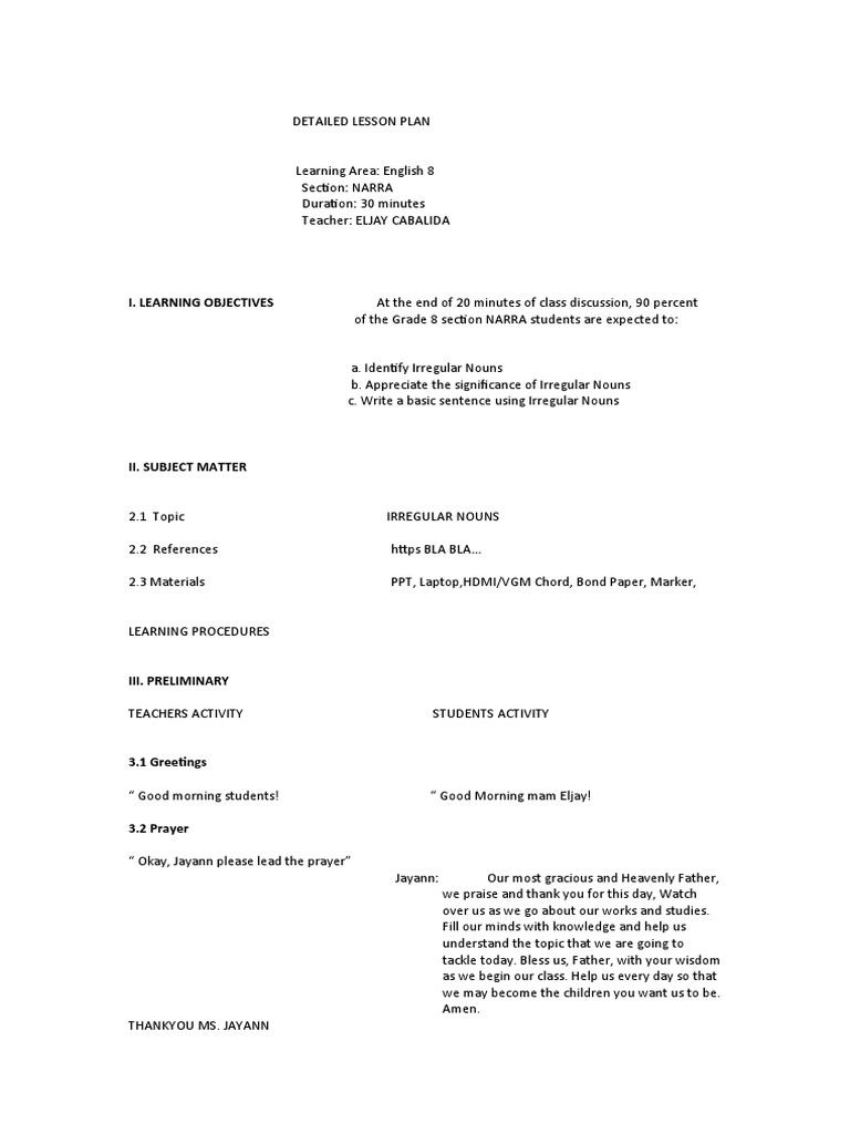 LP Irregular Noun | PDF | Grammatical Number | Plural