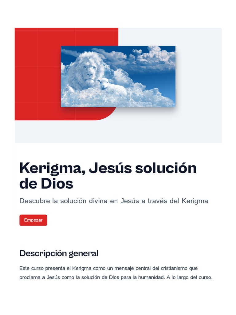 Kerigma Jesus Solucion de Dios | PDF | Cristo (título) | Salvación