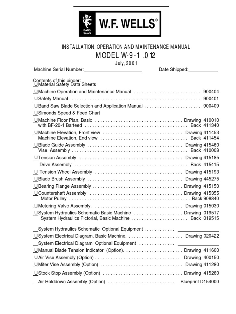Manual Sierra Horizontal W.F. Wells | PDF | Pump | Mechanical Engineering