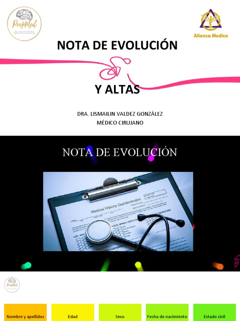 Notas de Evolución y Altas | PDF | Clínica | Historial médico