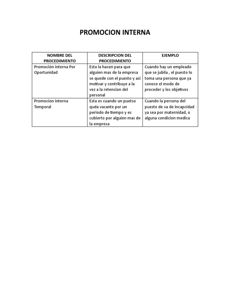 Promocion Interna | PDF