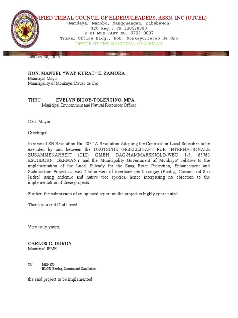 Approval for Saug River Project | PDF