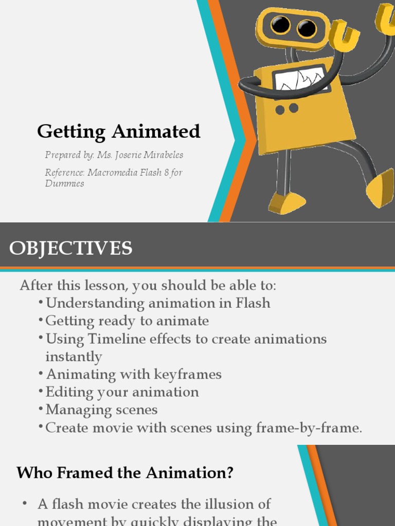 Lesson 5 - GETTING ANIMATED | PDF | Animation | Adobe Flash