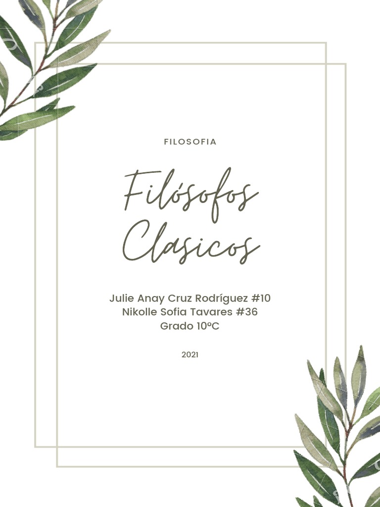 Filosofia Clasica Mapa | PDF | Platón | Aristóteles