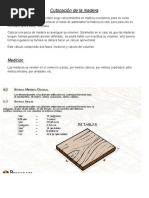 Guia de Cubicación de La Madera | PDF | Volumen | Pie (unidad)