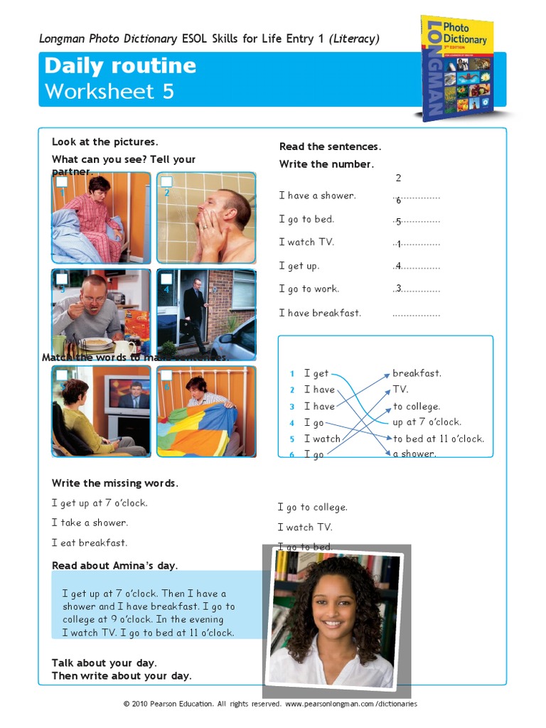 Daily Routine - 3S OK | Download Free PDF | Writing | Reading (Process)
