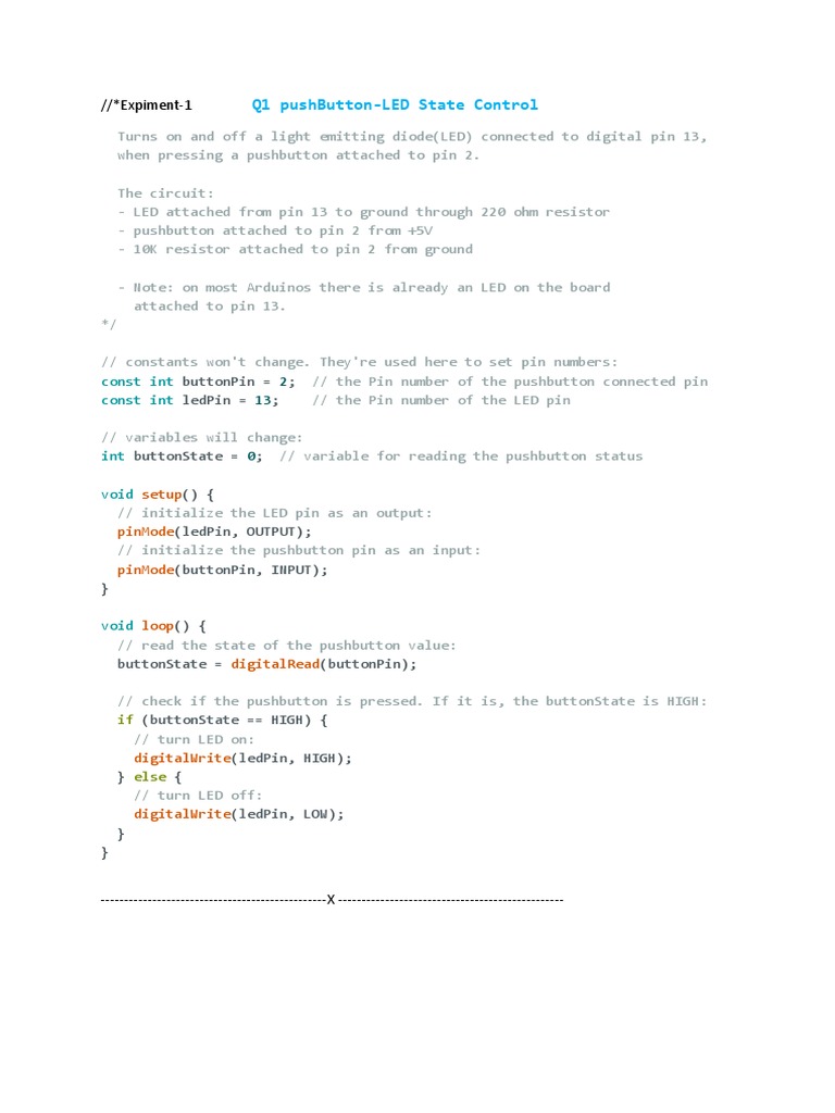 Arduino Experiments Part1 Pdf Light Emitting Diode Arduino 4812