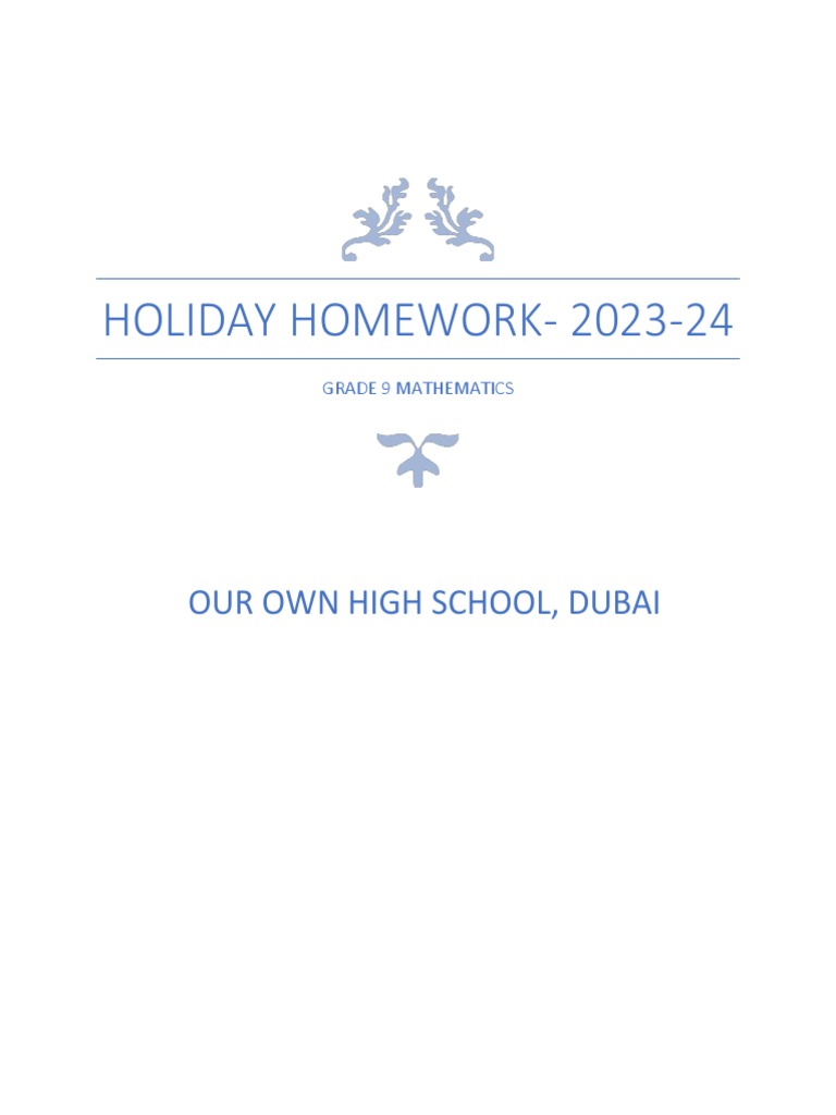 Grade 9 MATH HHW | PDF