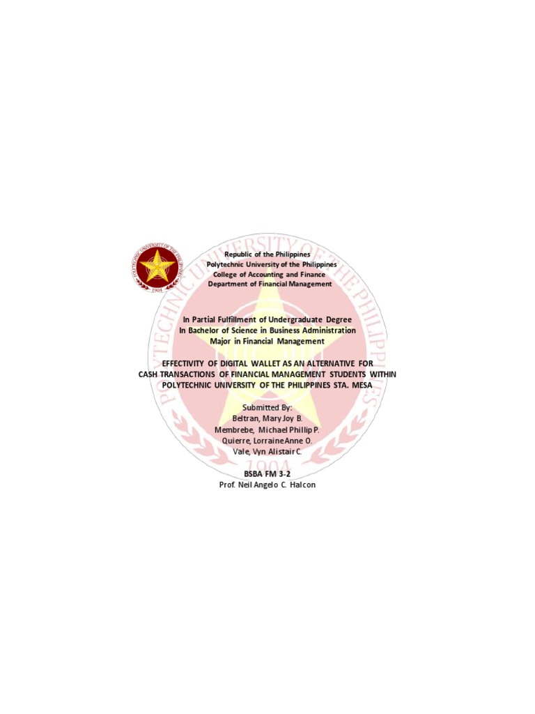 Digital Wallets for PUP Finance Students | PDF