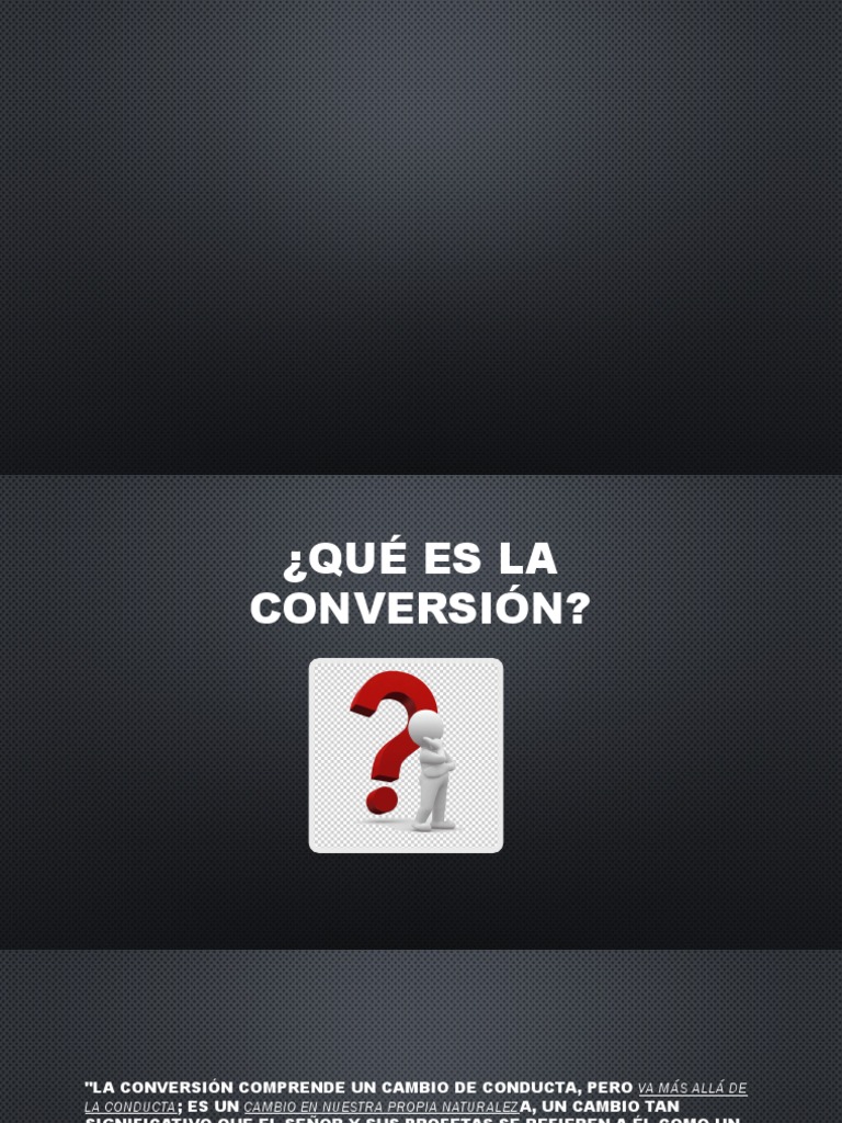 Que Es La Conversion | PDF