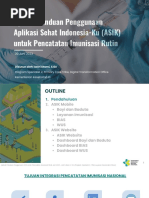 Panduan Penggunaan Aplikasi Sehat Indonesiaku (ASIK) | PDF