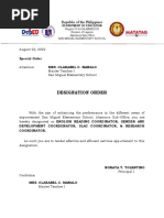 Sample Designation Order | PDF | Teachers | Learning