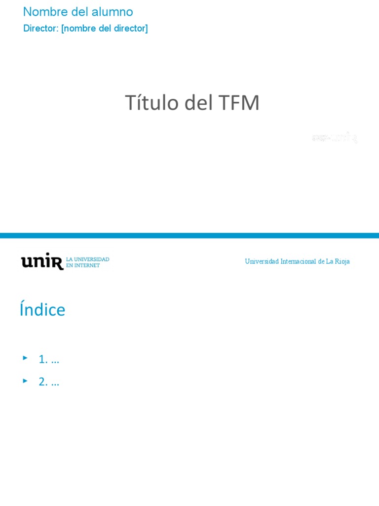 Plantilla Defensa TFM | PDF