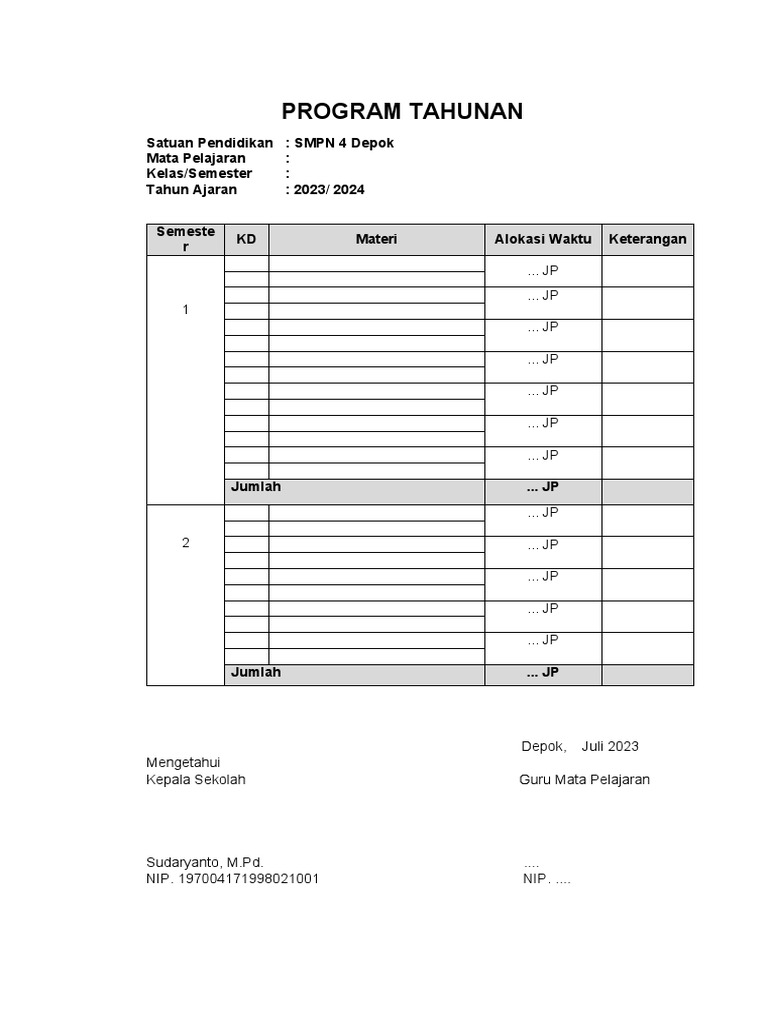 Prota, Prosem Sem 1,2 Kelas 9 2023-2024 | PDF