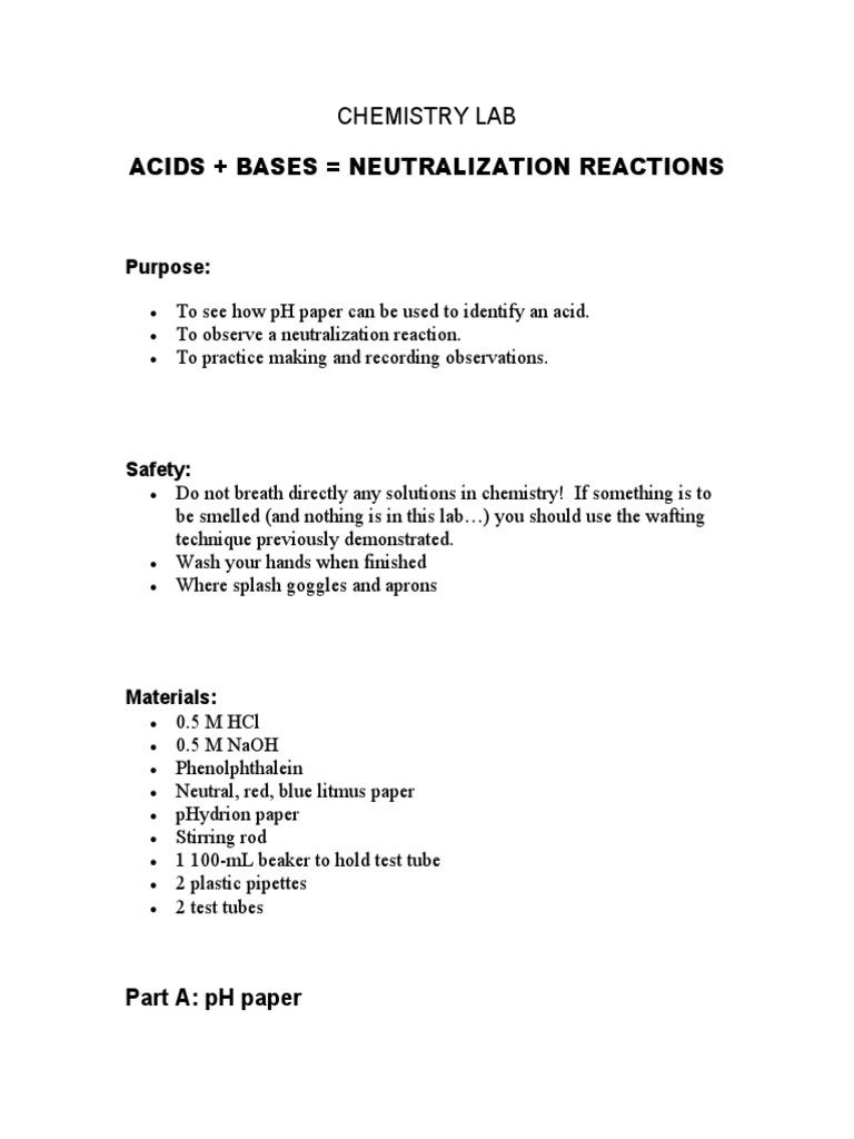 S2-2-08 - Neutralization - Experiment | PDF | Ph | Acid