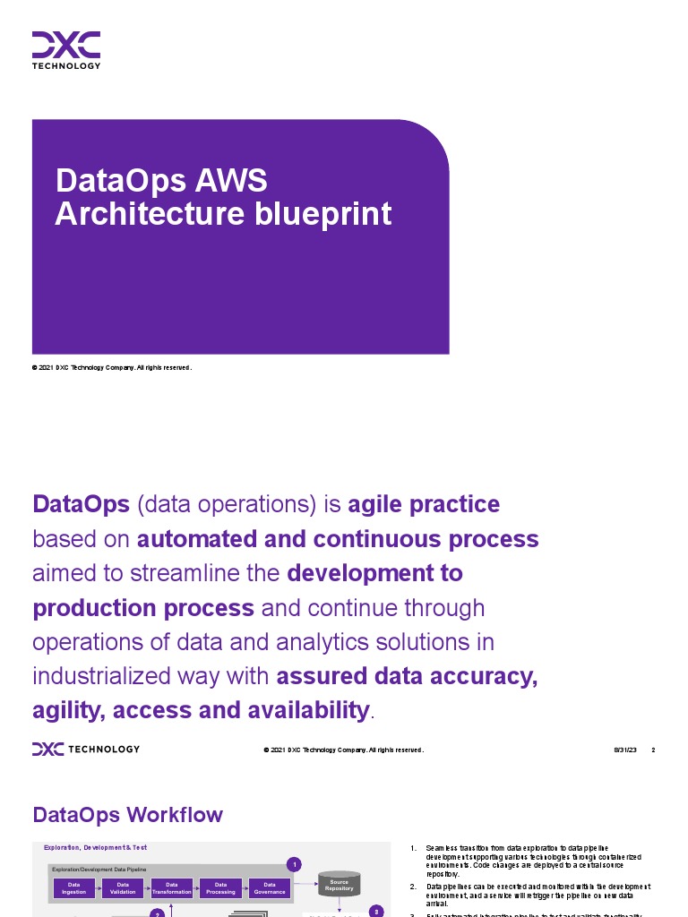 DataOps AWS Architecture Blueprint | PDF | Amazon Web Services | Metadata