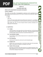 T105 - CV For Legal TranscribeMe Style Guide (LPE 2 - 24) | PDF ...