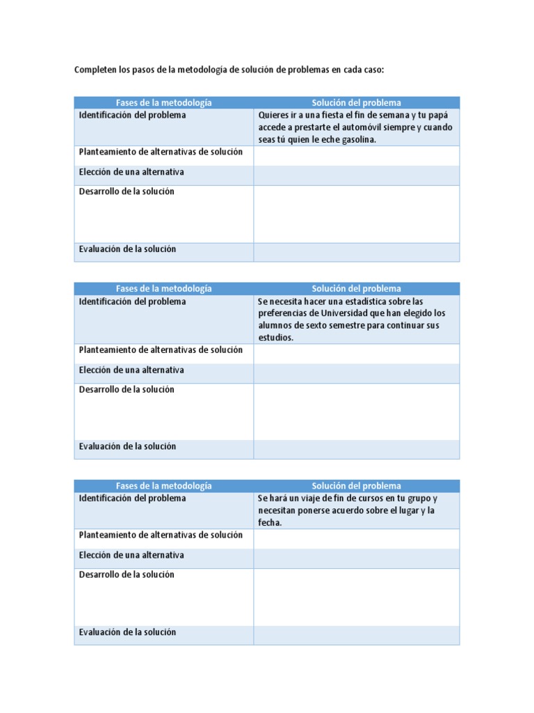 Metodología de Solución de Problemas | PDF | Crecimiento personal y ...